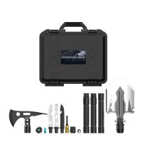 China Multifunctional Tactical Shovel Axe Set 3CR13 Stainless Steel Aluminum Alloy Handle 37.8 inch for sale