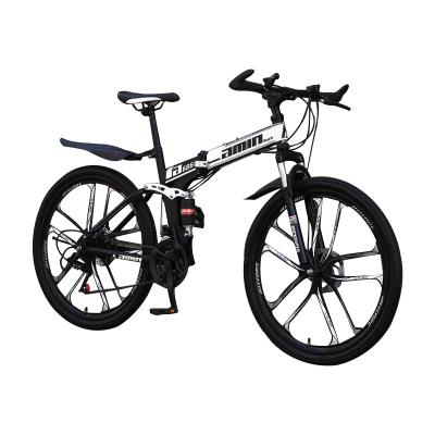 China Foldable Mountain Bike 26 Inch 120kg Capacity High Carbon Steel Disc Brake 21 Speed for sale