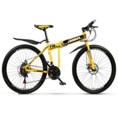 China Foldable Mountain Bike 26 Inch High Carbon Steel Frame Disc Brake 21 Speed for sale