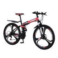 China Foldable Mountain Bike 26 Inch High Carbon Steel 21 Speed Disc Brake Off Road Bicycle for sale