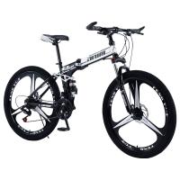 China Foldable Mountain Bike 26 Inch 21 Speed Carbon Steel Frame Disc Brake 120kg Capacity for sale