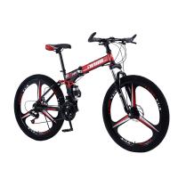 China Foldable Mountain Bike 26 Inch 21 Speed Disc Brake Aluminum Alloy Rim Steel Frame for sale