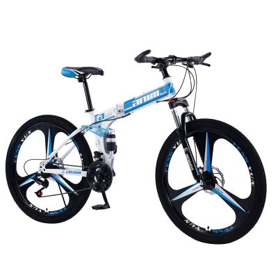 China Foldable Mountain Bike 26 Inch Steel Frame 21 Speed Disc Brake Adult Bicycle for sale