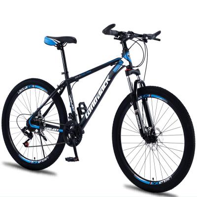 China Unfoldable 26 Inch Mountain Bike Steel Frame Disc Brake 21 Speed Hardtail Bicycle 150kg Capacity for sale