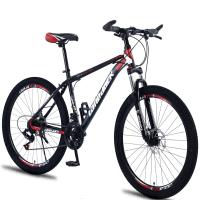 China Unfoldable 26 Inch Mountain Bike Steel Frame Disc Brake 21 Speed Hardtail Bicycle 150kg Capacity for sale