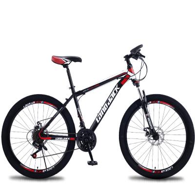 China Unfoldable 26 Inch Mountain Bike Steel Frame Dual Disc Brake 21 Speed 150kg Capacity for sale