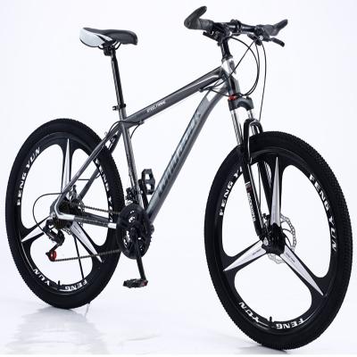 China 26 Inch High Carbon Steel Mountain Bike Hard Frame 21 Speed Disc Brake Bicycle 150kg Capacity for sale