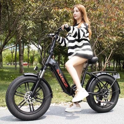 China 48V 500W Electric Bike 20 Inch Fat Tire E-Bicycle Lithium Battery 21 Speed for sale
