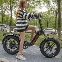 China 48V 500W Electric Mountain Bike 20 Inch Fat Tire Lithium Battery E-Bike with 21 Speed Gears for sale