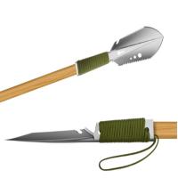 China 8in Blade Heavy Duty Tactical Survival Garden Shovel Aluminum Alloy Handle Outdoor Hand Tool for sale