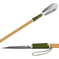 China Square Self Defense Garden Digging Shovel Lightweight Manganese Steel 8in Blade for sale