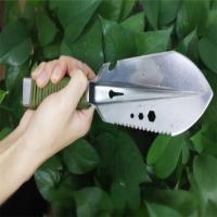 China Square Self Defense Garden Digging Shovel Lightweight Manganese Steel 8in Blade for sale