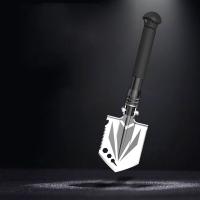 China Straight Handle Multifunctional Outdoor Shovel 8in Head Self Defense Folding Shovel for sale
