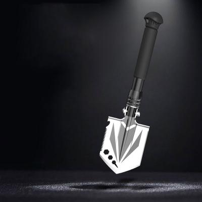 China Straight Handle Multifunctional Outdoor Shovel 8in Head Self Defense Folding Shovel for sale