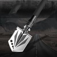 China Straight Handle Multifunctional Outdoor Shovel 8in Head Self Defense Folding Shovel for sale