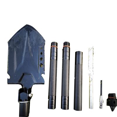 China 8in Multifunctional Outdoor Folding Shovel Steel Handle Survival Tool Camping for sale