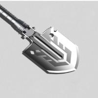 China 3Cr13 Multifunctional Outdoor Shovel 8in Blade Adjustable Head Manganese Steel Anodizing for sale