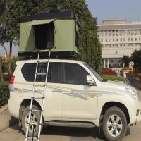 China Breathable Canvas Hard Shell Roof Top Tent 4 Season with Aluminum Ladder 192x130cm for sale