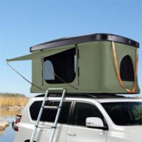 China Straight Bracing Hard Shell Roof Top Tent 192x130cm PU Coated 2-3 Person for sale