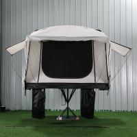 China Waterproof Rooftop Camping Tent 2-3 People Abrasion Resistant Canvas PU Layer for sale