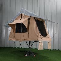 China Canvas PU Layer Hard Shell Fold Out Roof Top Tent 210x129x115cm 2-3 Person for sale