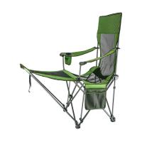China Folding Beach Chair 600D Fabric Steel Frame Portable Camping Chair 4 Position Reclining 17.2kg for sale