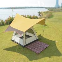 China Iron Pipe Auto Beach Tent Sun Awning PU Coated Anti UV 190 GSM HDPE 5-8 Person for sale