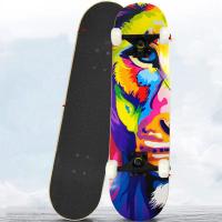 China Custom Maple Skateboard 31x8in PU Wheels ABEC-7 Bearings Heat Transfer Printing for sale