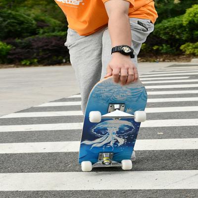 China Custom Aluminum Alloy Paint Bracket Deck Skateboard 7 Layer Maple Wood 31.75 Inch for sale