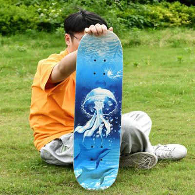China Carbon Steel Bearing Longboard Skateboard Wheels 54mm 95A Heat Transfer Printing for sale