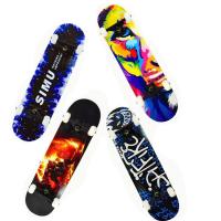 China Carbon Steel Bearing Longboard Skateboard Wheels 54mm 95A Heat Transfer Printing for sale