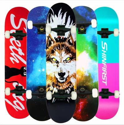 China 31 Inch Maple Skateboard Complete with ABEC-7 Bearings Heat Transfer Print for sale
