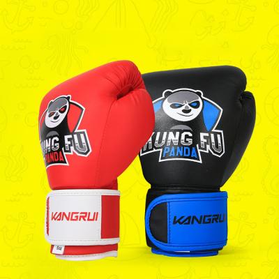 China Breathable PU Leather EVA Boxing Training Gloves for Children 10 oz 12 oz Custom Logo for sale