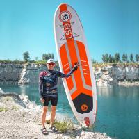 China Custom Size Inflatable Stand Up Paddle Board 9ft SUP Watersport Surfboard PVC EVA Drop Stitch for sale