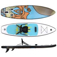 China Inflatable Stand Up Paddle Board 350x81x15cm PVC Drop Stitch Surfboard with Adjustable Paddle for sale