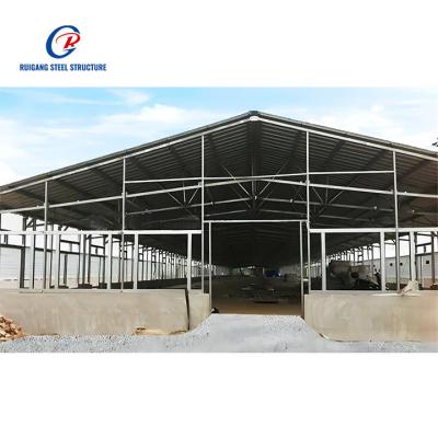China Modern Design Steel Cow and Pig Shed for Farmhouse for Construction and Housing Purpose Steel Structure Farm for sale