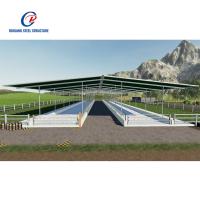 China Customized Modern Farmhouse Prefab Steel Cowshed Goat House Sheep Shed Low-Cost Prefabricated Steel Structure Buildings for sale