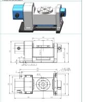 China DECI 5-Axis CNC Rotary Table with Harmonic Drive High Precision 0.001 Degree Torque 120 Nm for sale