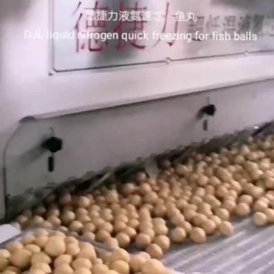 China Cryogenic Tunnel Freezer Liquid Nitrogen Quick Freezing Line Machine for sale
