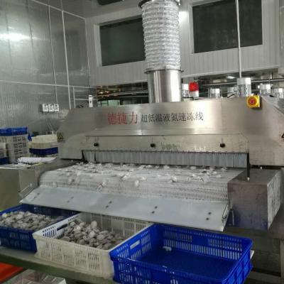 China Meatfish Seafood Blast Chiller Shock Mesh Belt Tunnel Freezer Iqf 2200kg/H 2500kg/H for sale