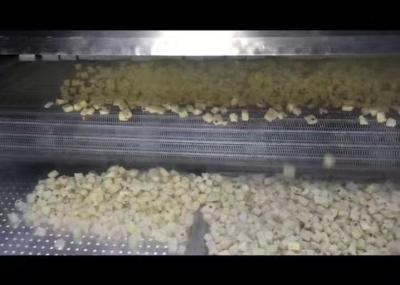 China IQF Flash Cryogenic Blast Tunnel Freezer 400kg/H 1000kg/H SUS304 for sale