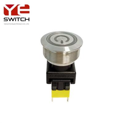 China 25mm 30mm Metal Push Button Switch  Normally Closed Button Switch ROHS for sale