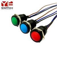 China 16mm Illuminated Metal Push Button Switch IP68 Waterproof Metal Emergency Stop Button for sale