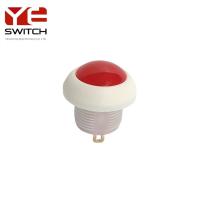 China White 12mm Waterproof Momentary Switch Normally Open Latching Push Button Switch for sale