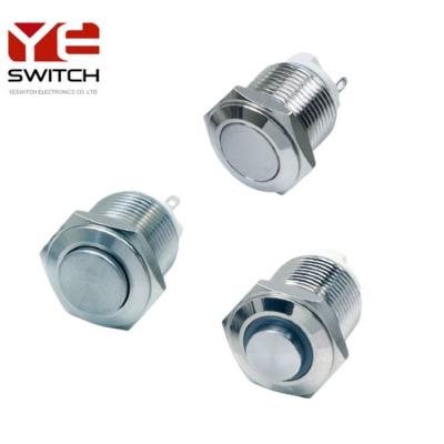 China Anti Vandal Metal Push Button 16mm Electrical Buttons And Switches For Housewares for sale