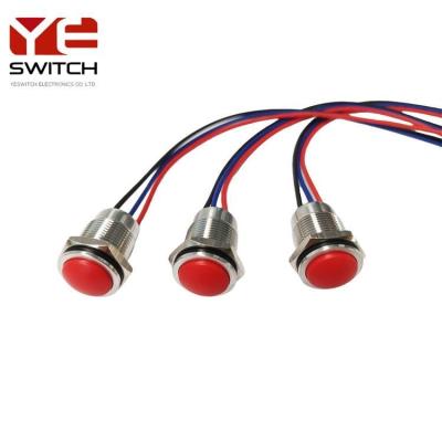 China 3A 250VAC 16mm Emergency Stop Button PA66 Illuminated Push Button Switch for sale