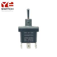 China Round Metal Handle Industrial Toggle Switch (ON)-ON-(ON) DP3T IP68 PC Terminal for sale