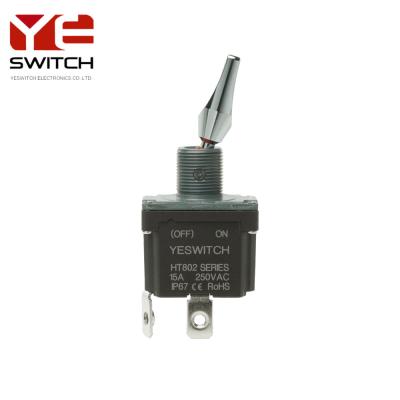 China (OFF)-ON Toggle Switch Flat metal Handle Outer Screw Terminal For Process control for sale
