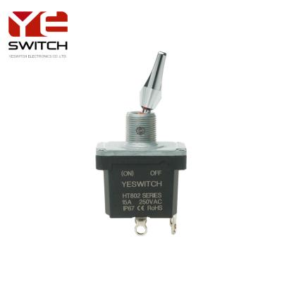 China High-Current (On) -Off Spst Metal Toggle Switch Solder Terminal for sale