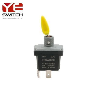 China Aerial Work Industrial Toggle Switch Heavy Duty 15A 28VDC Metal Push Switch for sale